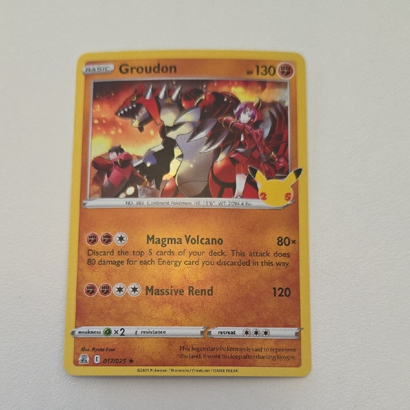 Pokemon | Toys | Pokemon Trading Card Groudon With Gold And Red | Poshmark